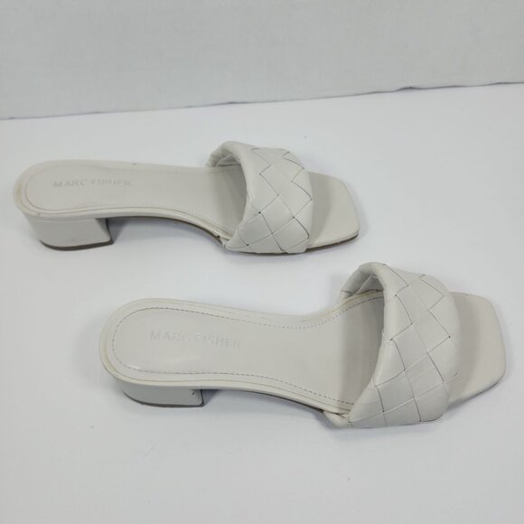 Mark Fisher | Shoes | Marc Fisher Casper White Womens Heel Slippers ...